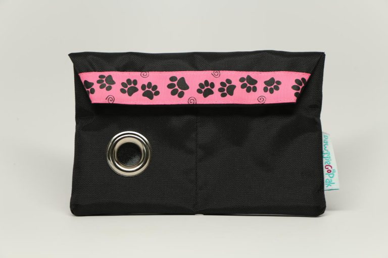Black GoPak – Pink Ribbon w/Black Paws – Dawgs On The Go